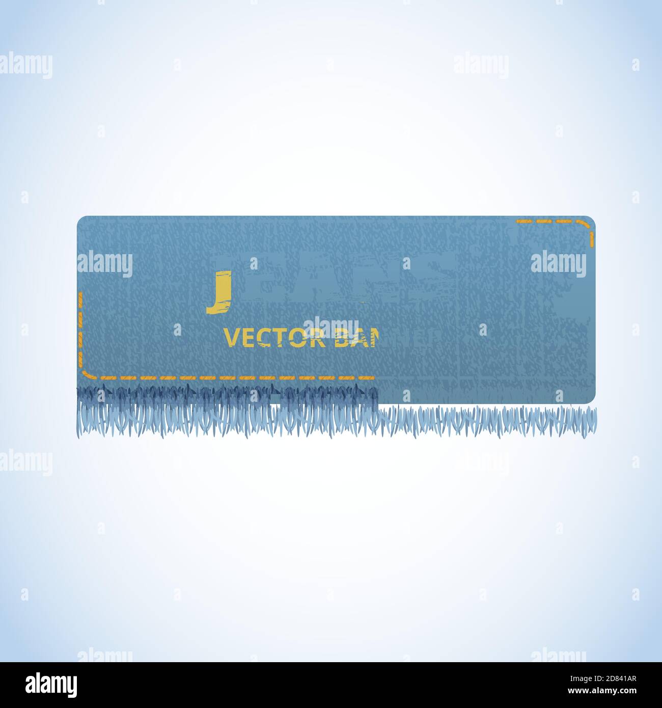 Vector realistic banner of jeans. Realistic denim banner with texture ...