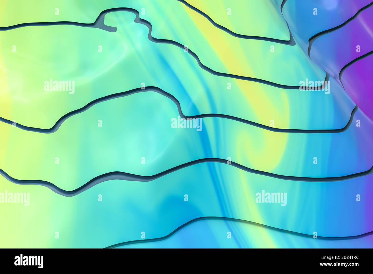Topographic map background Valley and mountain, 3d rendering. Computer ...