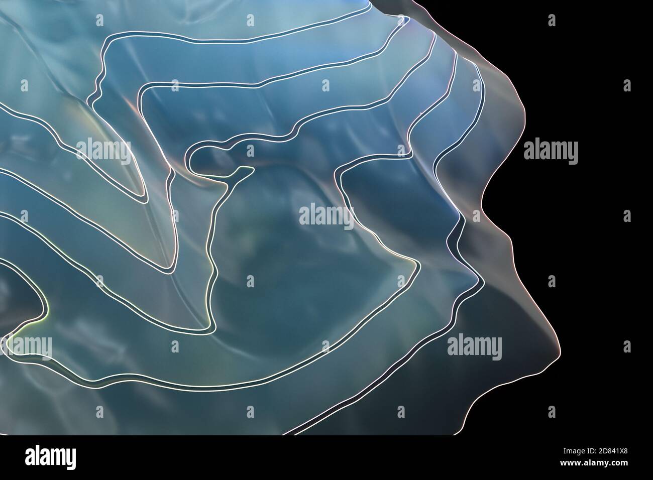 Topographic map background Valley and mountain, 3d rendering. Computer ...
