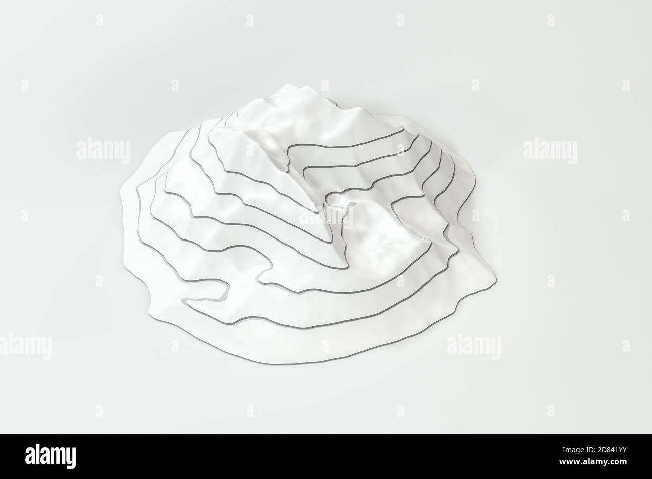 Topographic map background Valley and mountain, 3d rendering. Computer ...