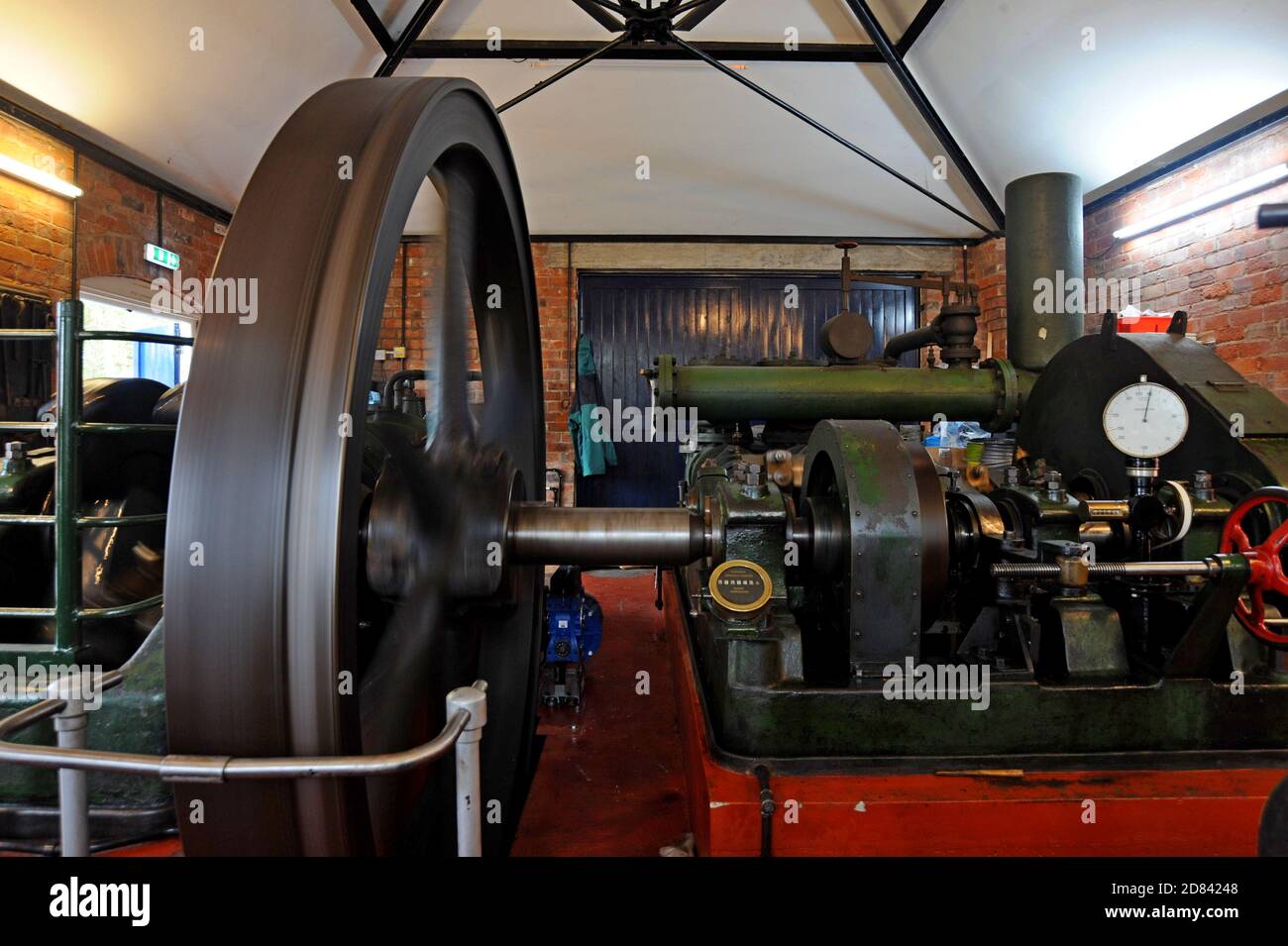 A Tangye horizontal diesel engine formerly used for water pumping at ...