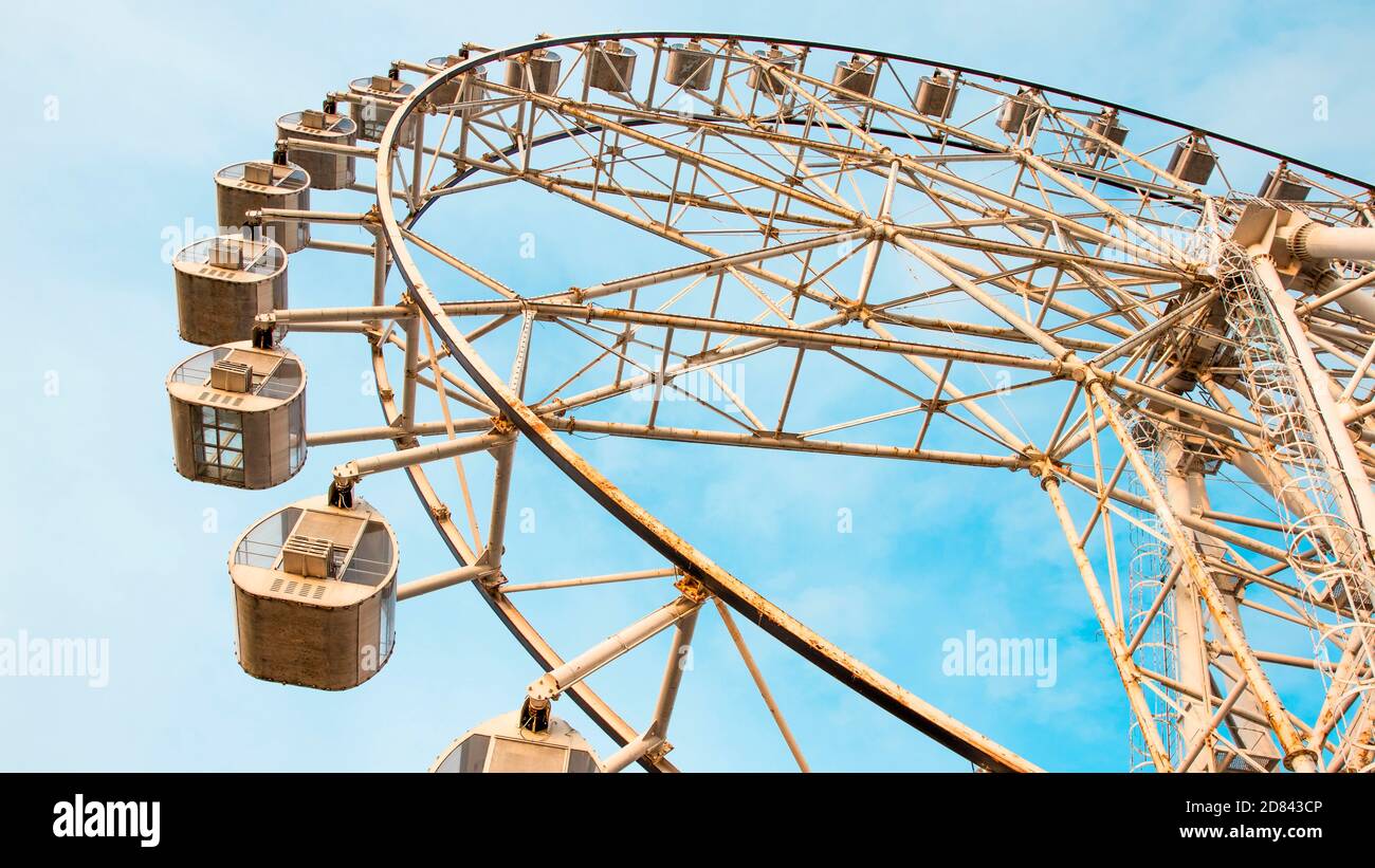 Amusement park ferris wheel roller coaster hi-res stock photography and ...