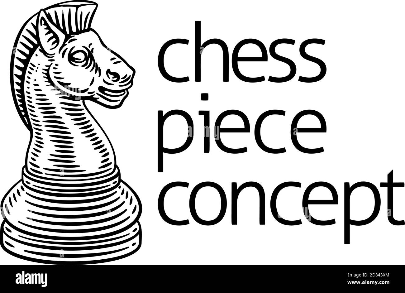 Knight Chess Piece Vintage Woodcut Style Concept Stock Vector Image ...