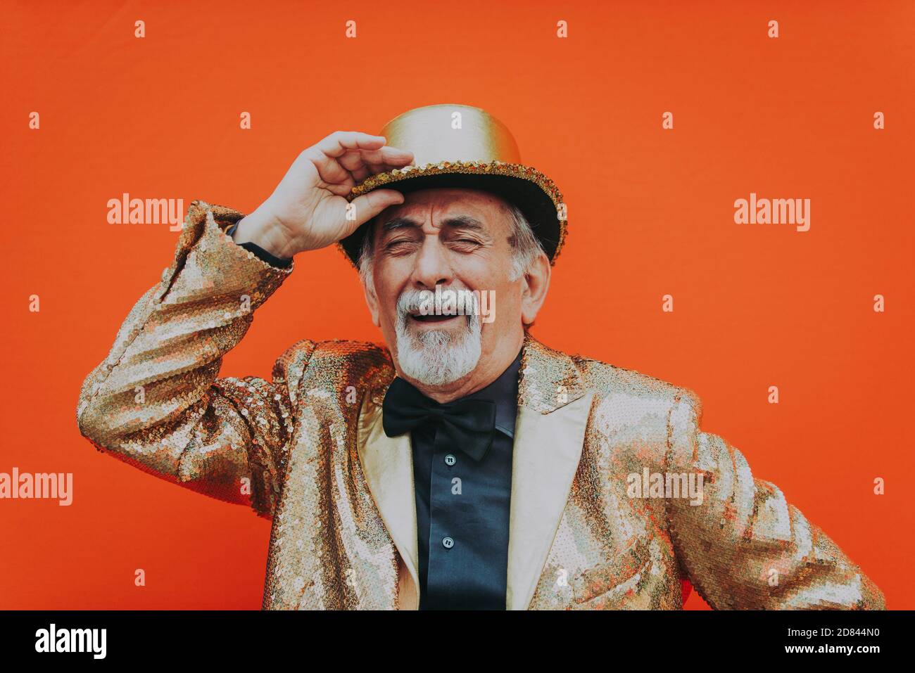 Grandfather portraits on colored backgrounds Stock Photo - Alamy