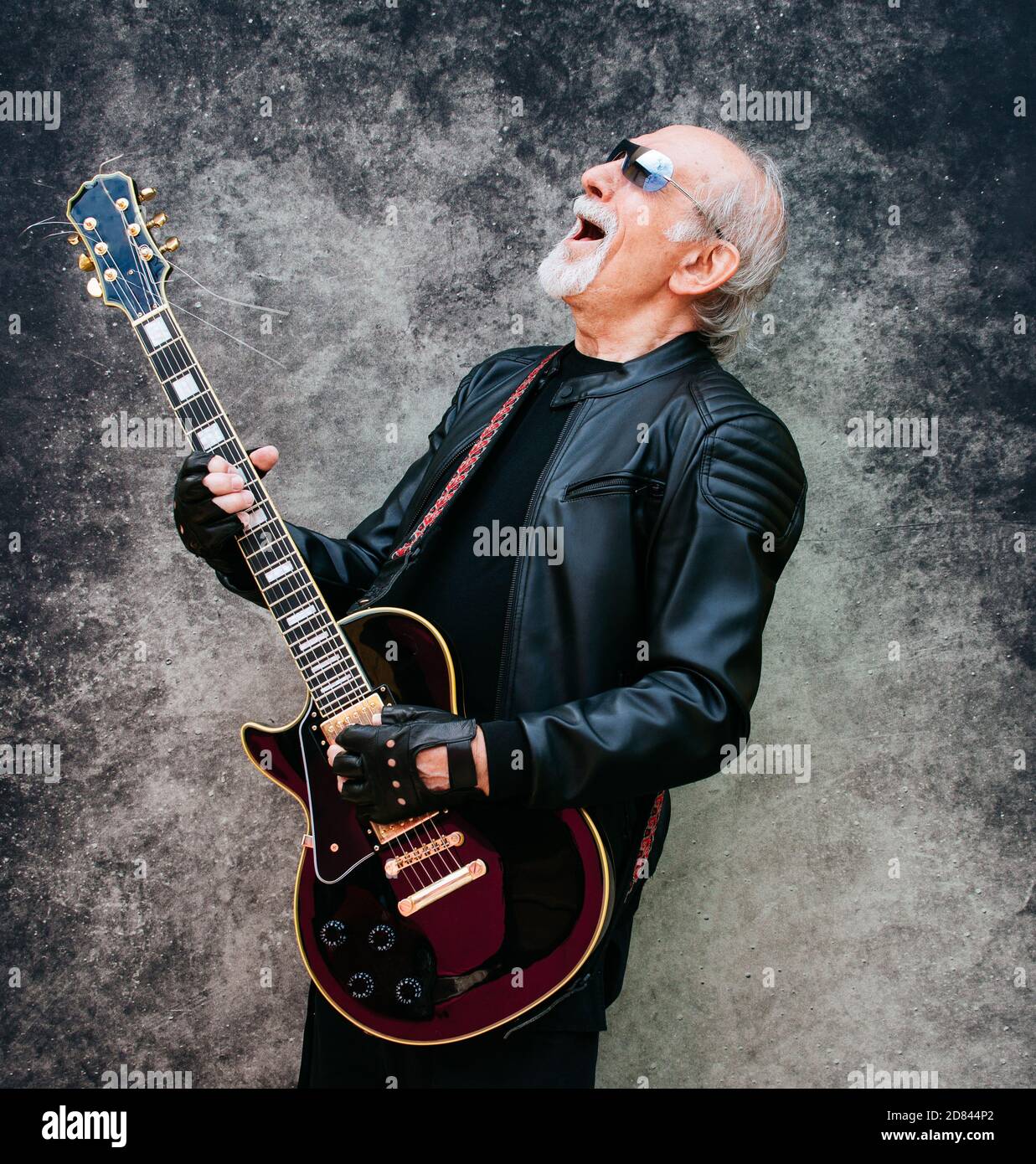 Grandfather portraits on colored backgrounds Stock Photo - Alamy