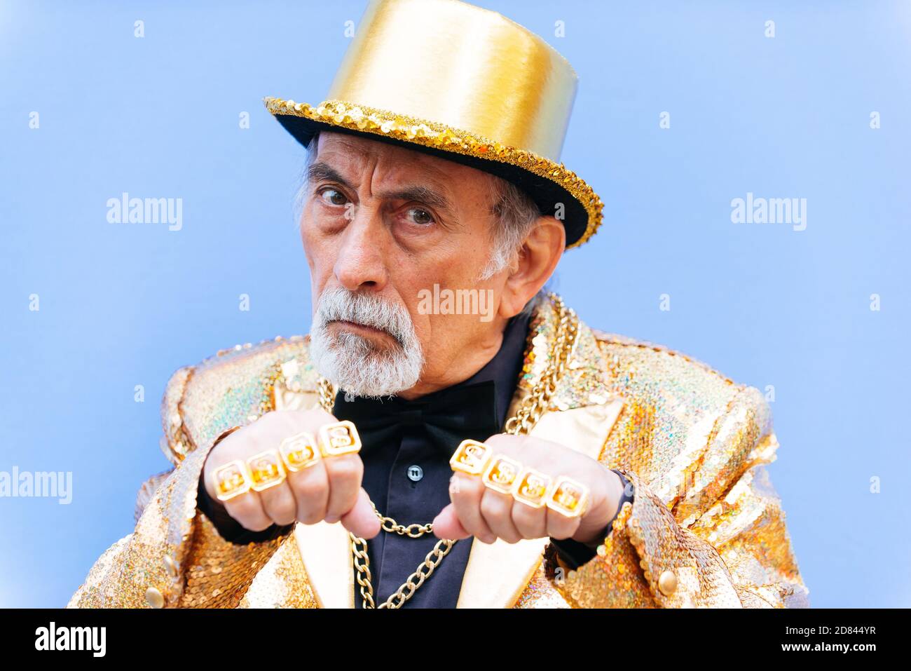 Grandfather portraits on colored backgrounds Stock Photo - Alamy
