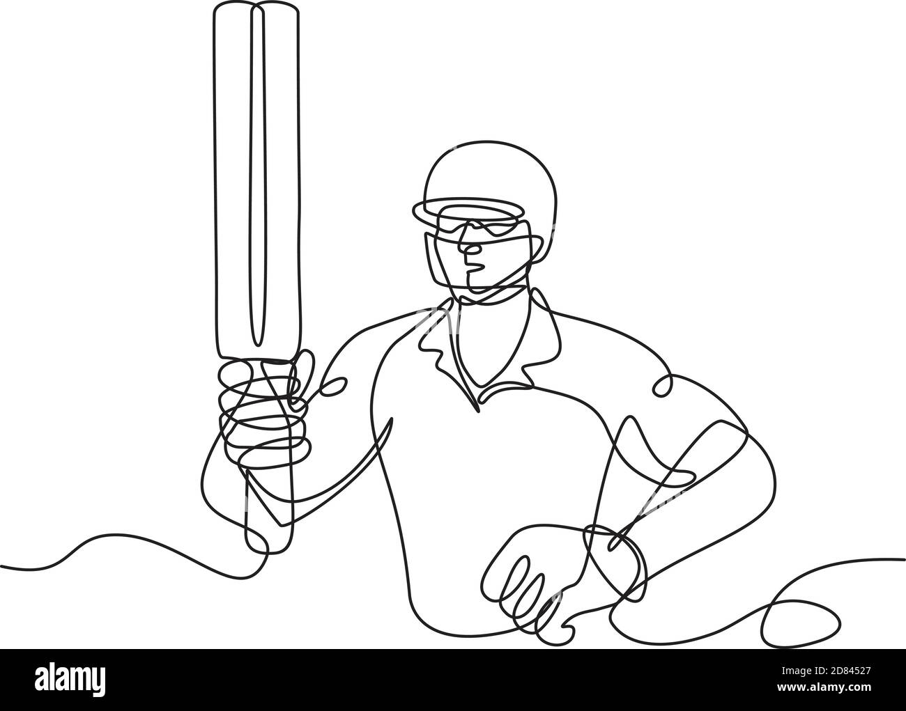 Cricket Batsman Drawing