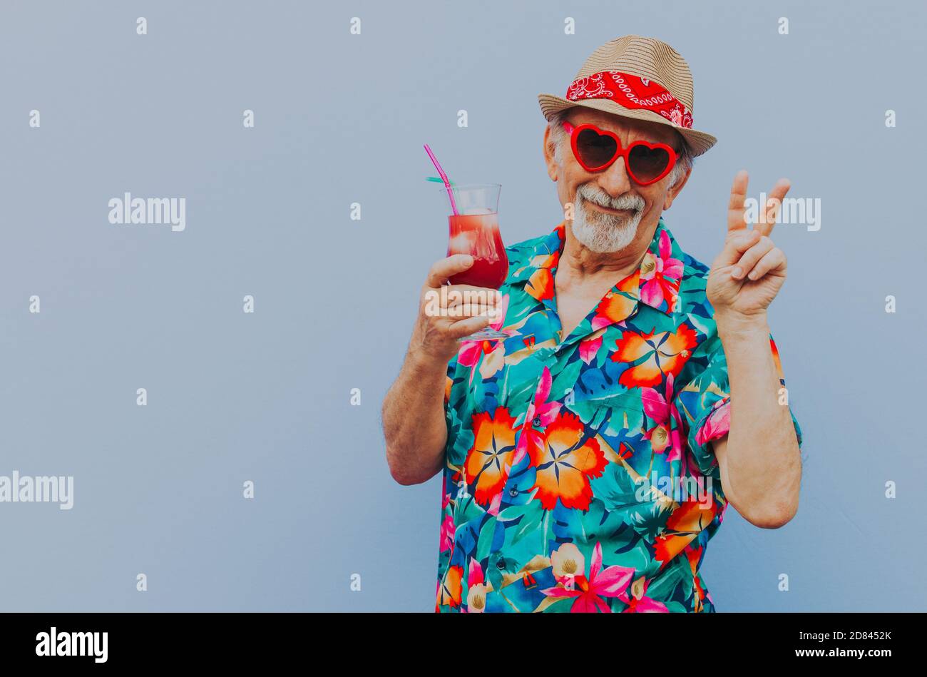 Grandfather portraits on colored backgrounds Stock Photo - Alamy