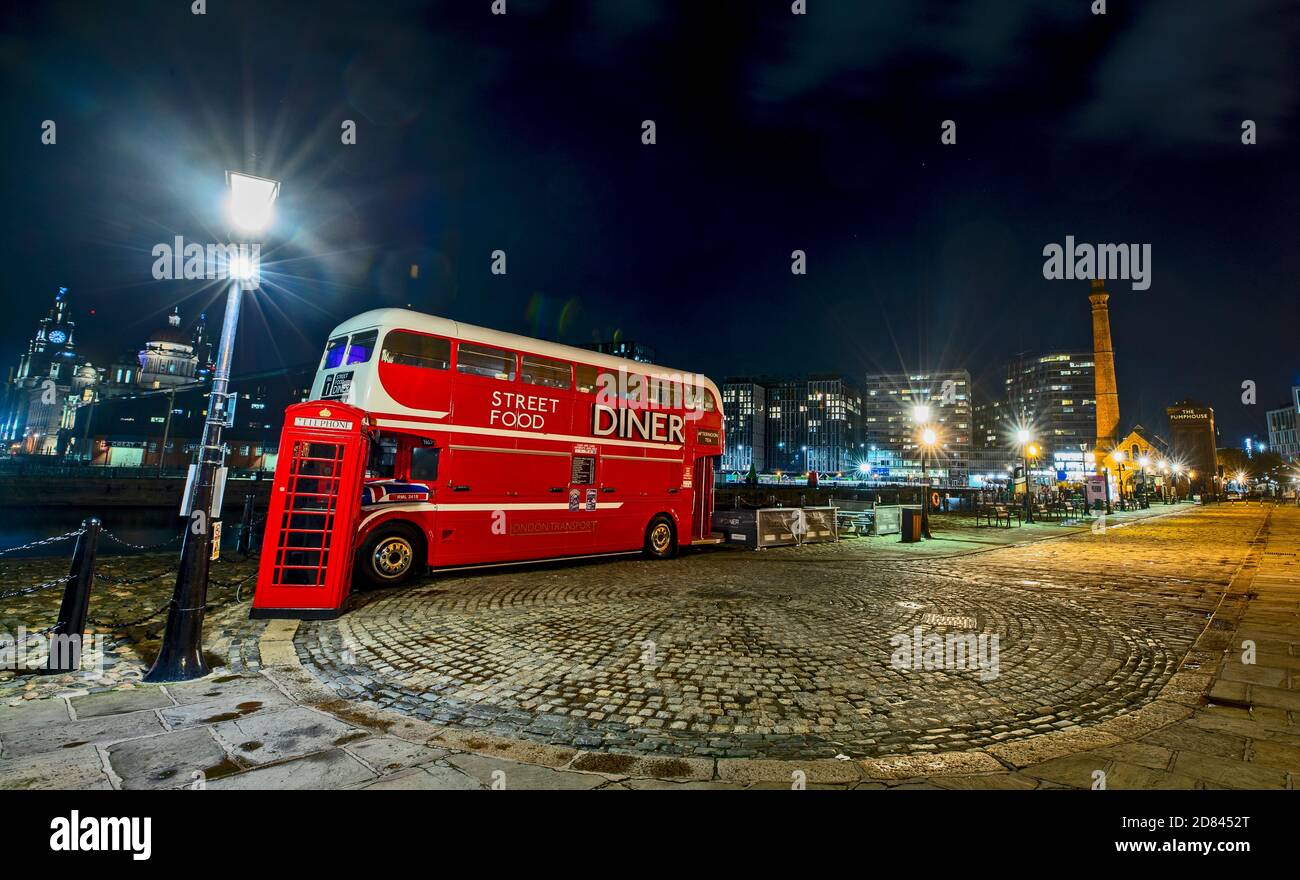 The Royal Albert Dock's 86 inner quay columns lit up with more than a ...