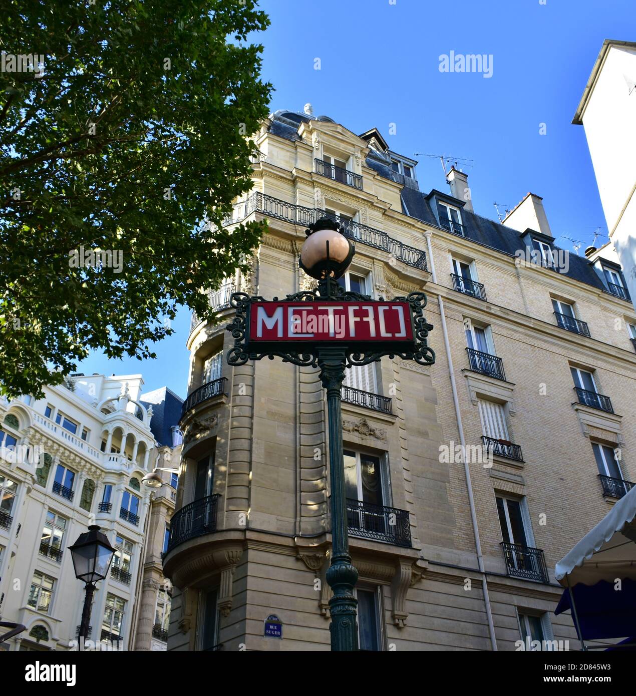 Parisian Metro sign at underground station. Paris, France Stock Photo ...