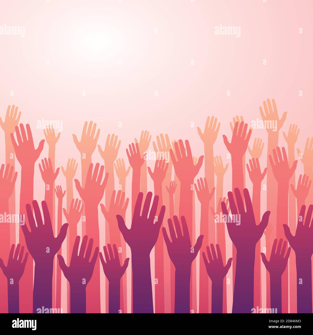 Concept of charity and donation background with hands. Flat design ...