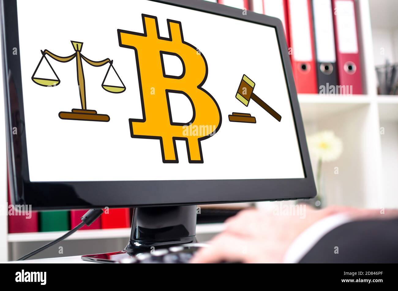 Bitcoin regulation concept shown on a computer screen Stock Photo - Alamy