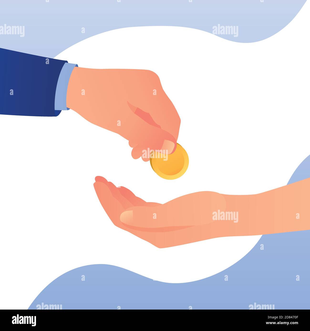 Helping hand illustration hi-res stock photography and images - Alamy
