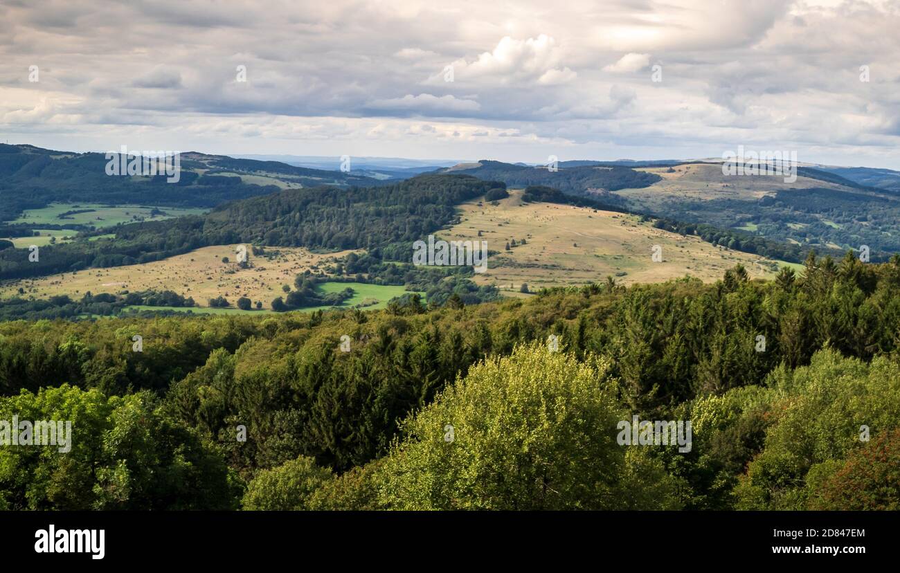 Trees and hills at Kreuzberg Monastery in Germany Stock Photo - Alamy