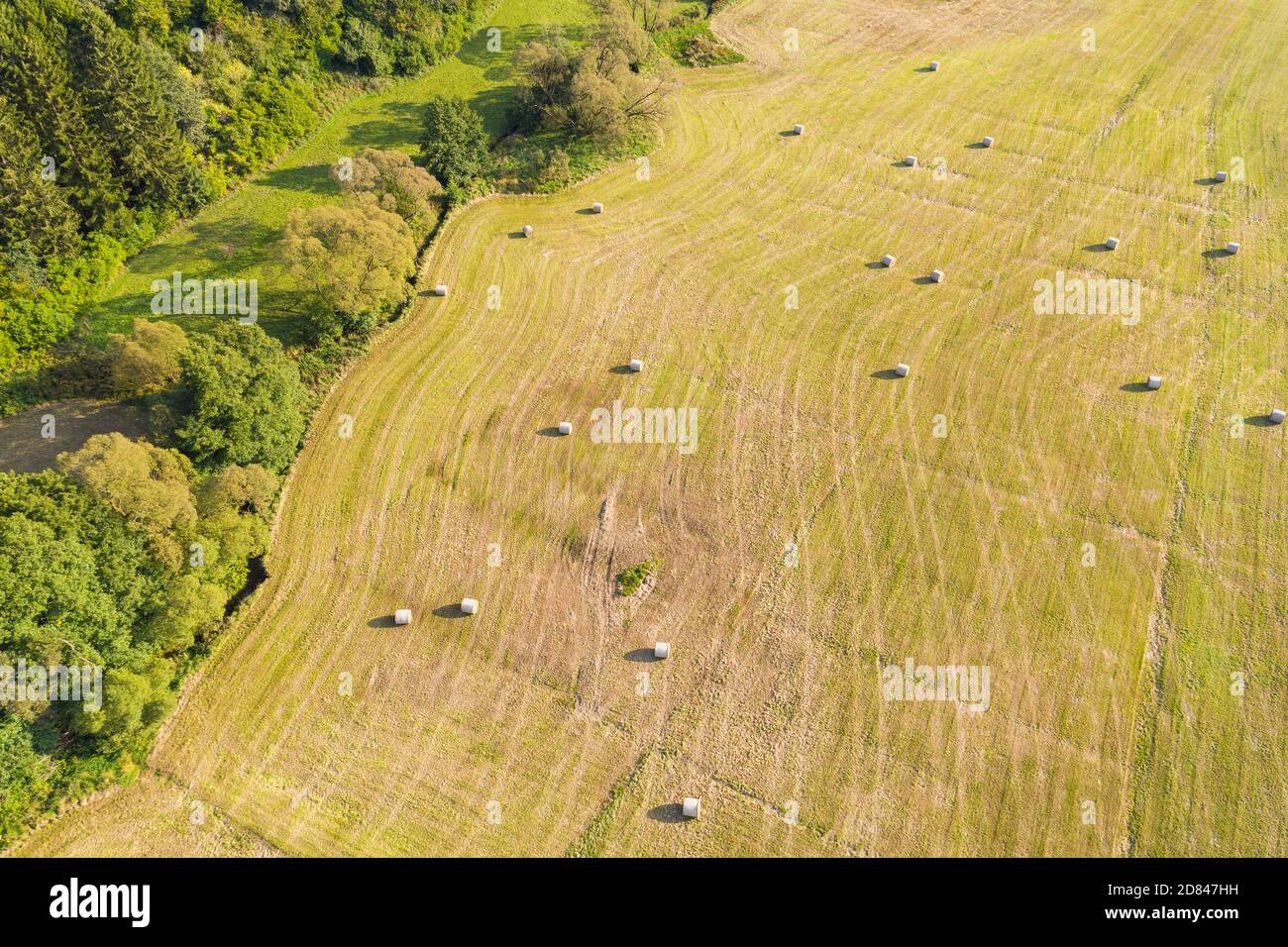 Hay bale from above hi-res stock photography and images - Alamy