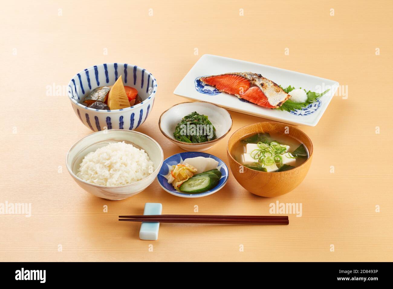 Japanese style breakfast Stock Photo - Alamy