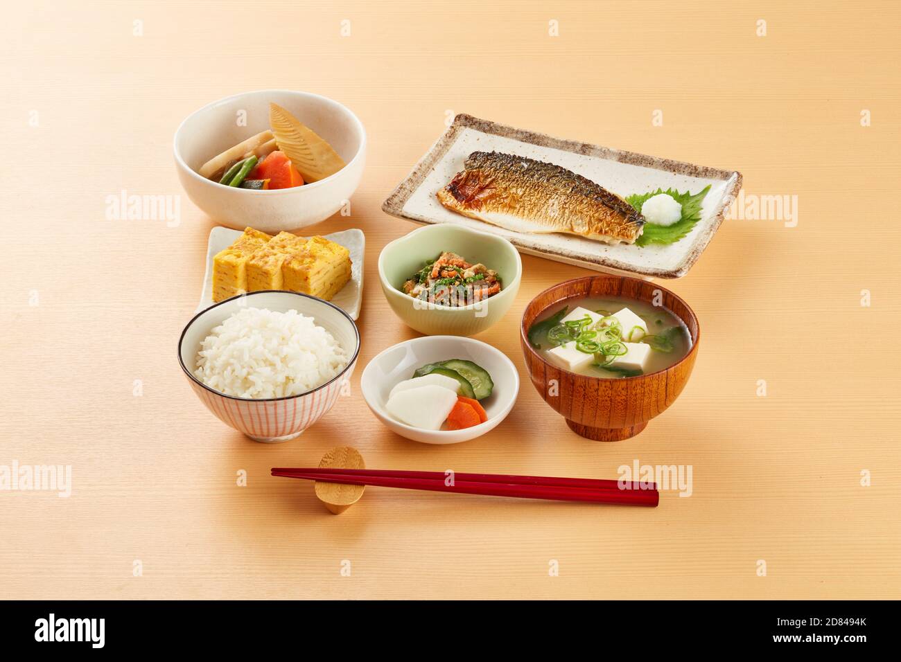 Japanese style breakfast Stock Photo - Alamy