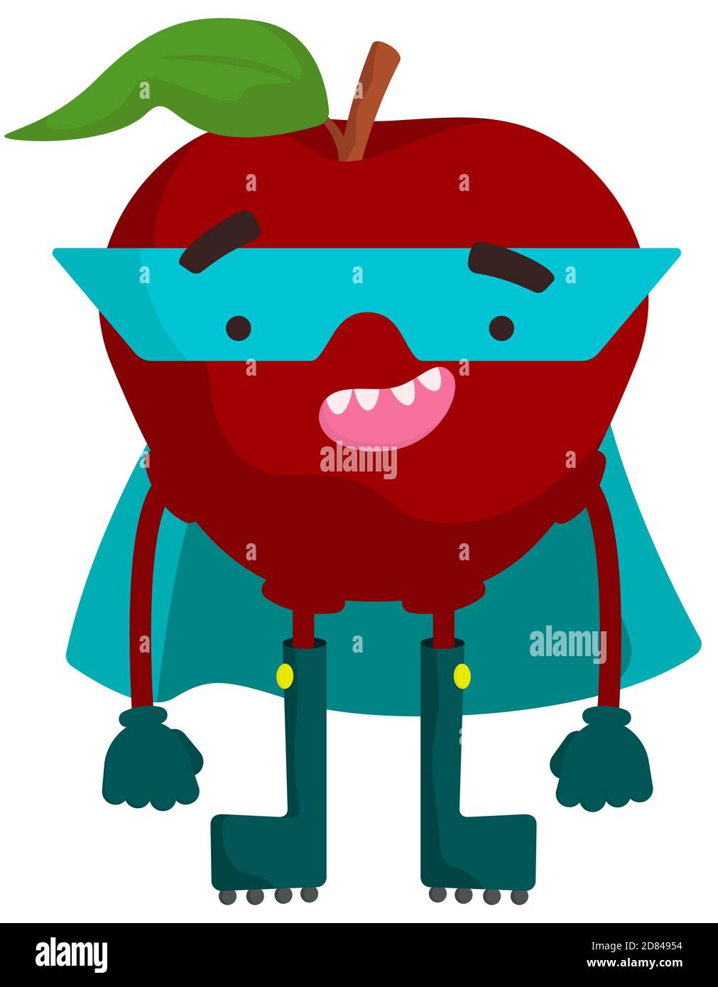 Funny apple fruit cartoon illustration hi-res stock photography and ...