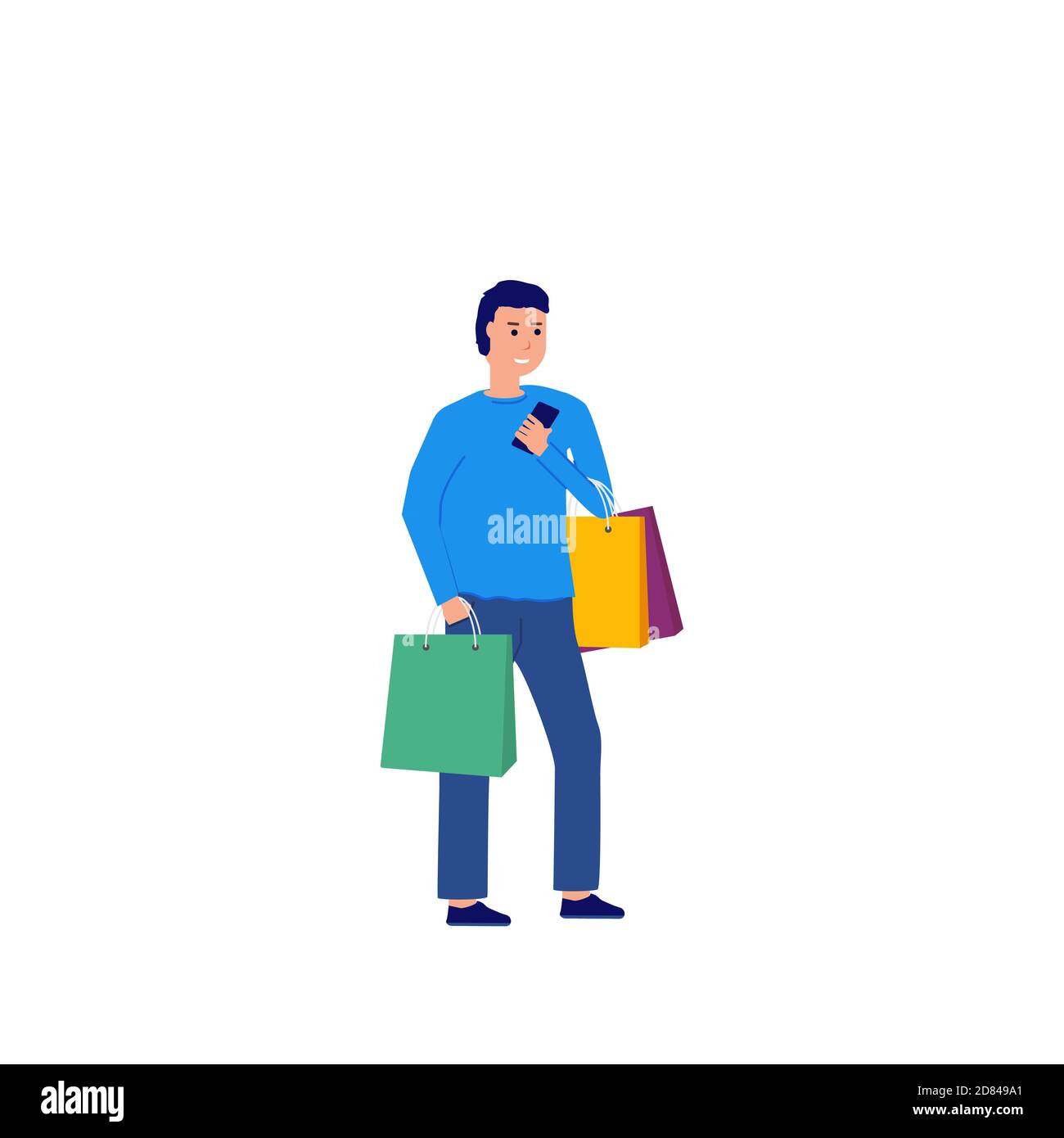 Shopping person Stock Vector Images - Alamy
