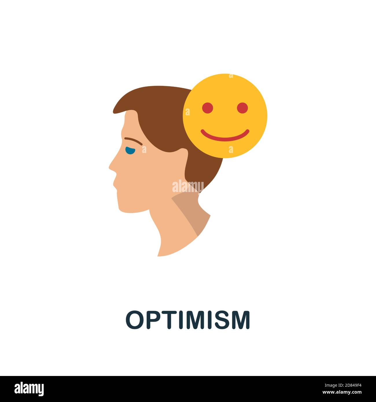 Optimism icon. Simple element from core values collection. Creative ...
