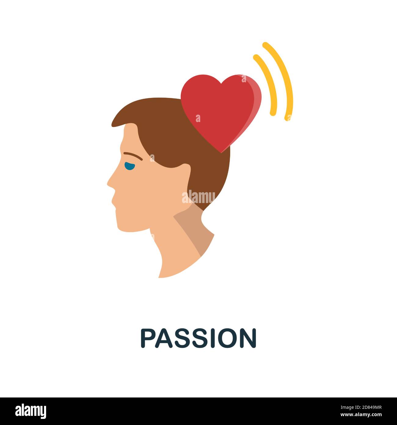 Passion icon. Simple element from core values collection. Creative ...