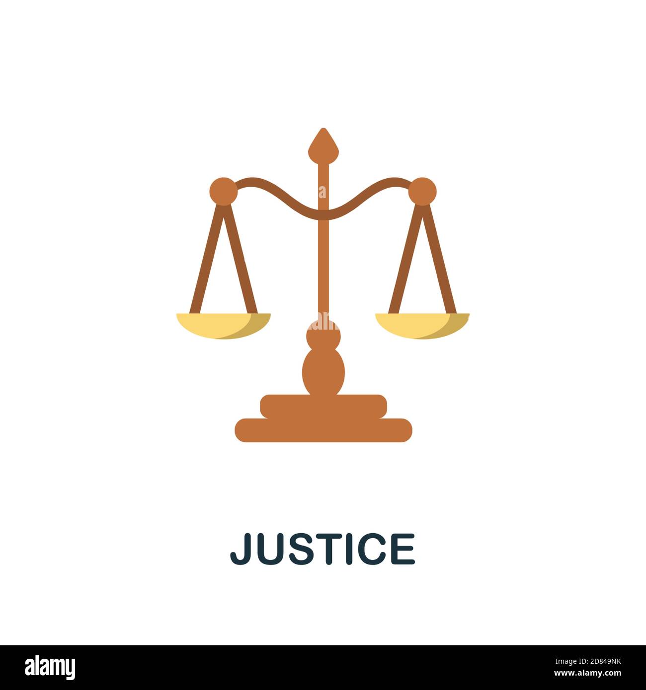 Justice icon. Simple element from core values collection. Creative ...