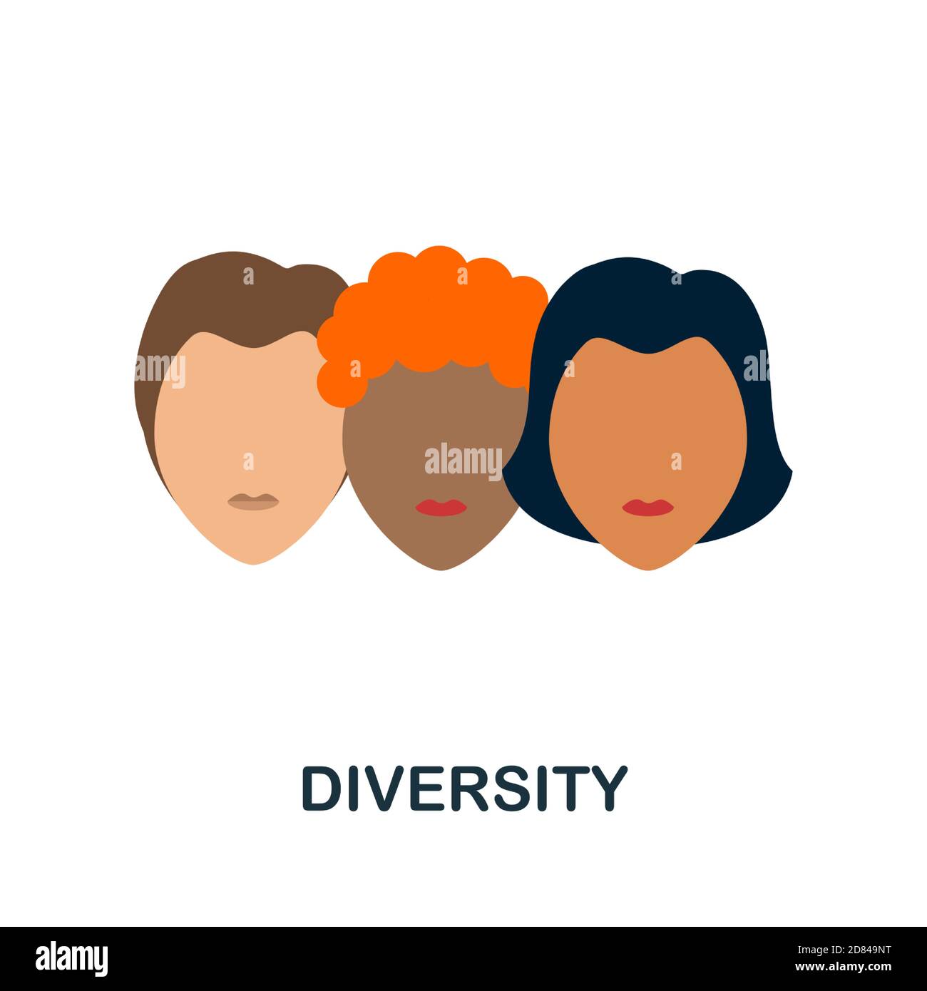 Diversity icon. Simple element from core values collection. Creative ...