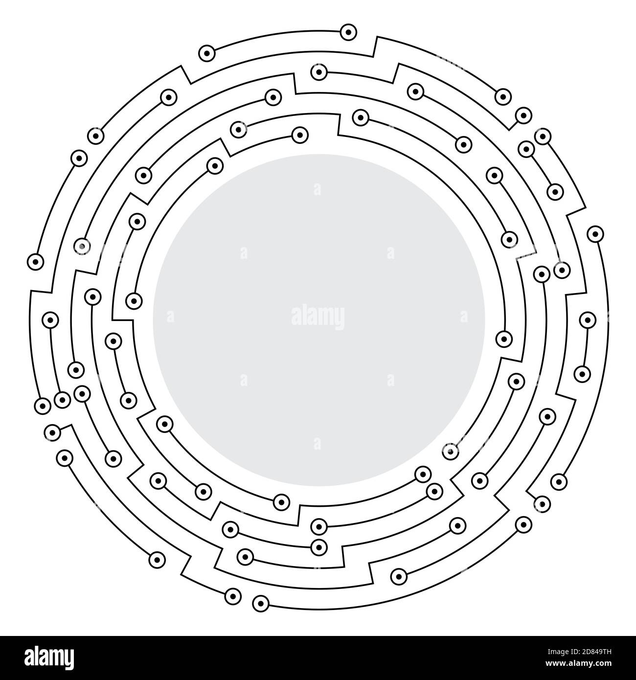 Abstract technology round frame Stock Vector Image & Art - Alamy