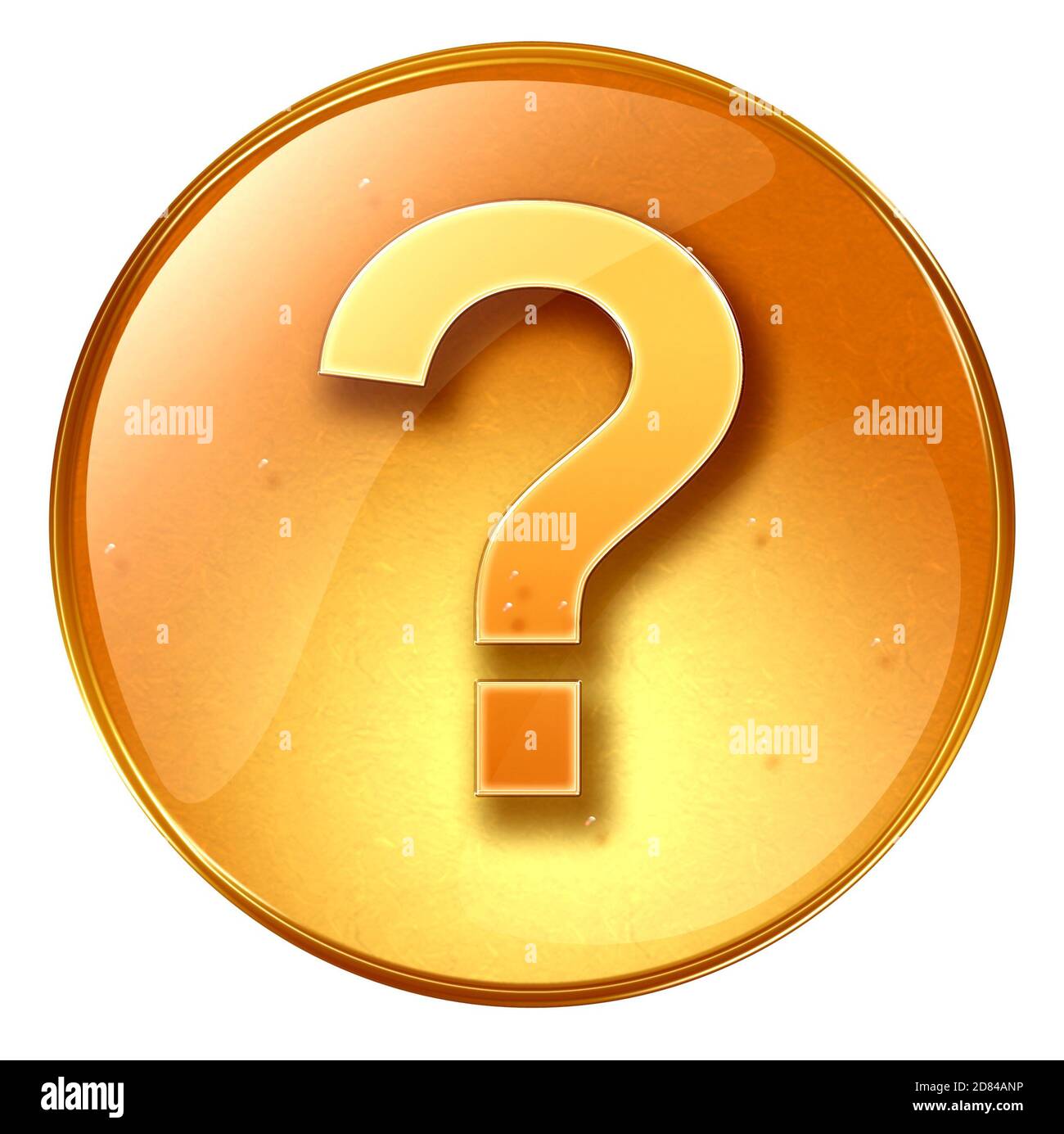 Helpl icon yellow, isolated on white background Stock Photo - Alamy