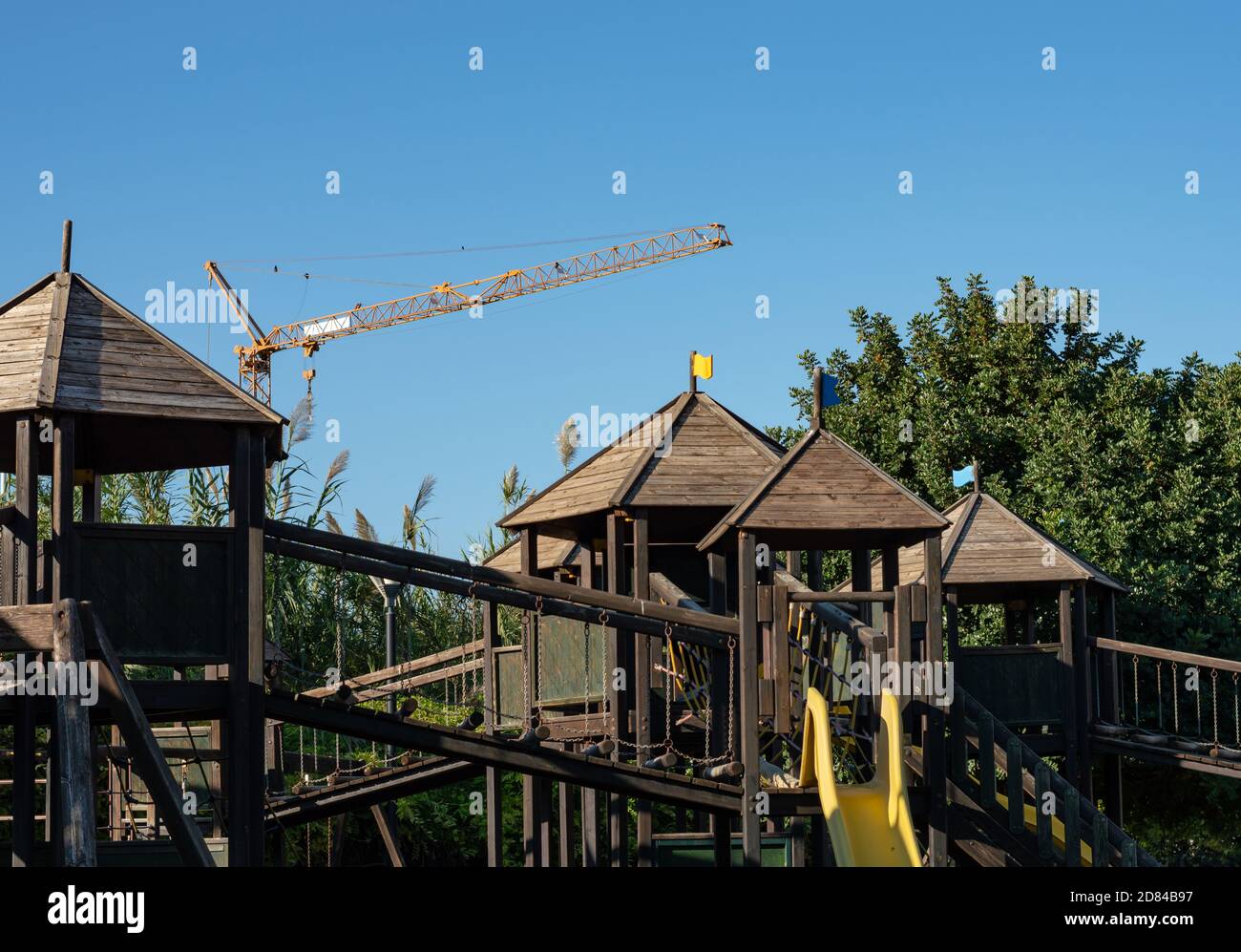 Playground climbing tower hi-res stock photography and images - Alamy