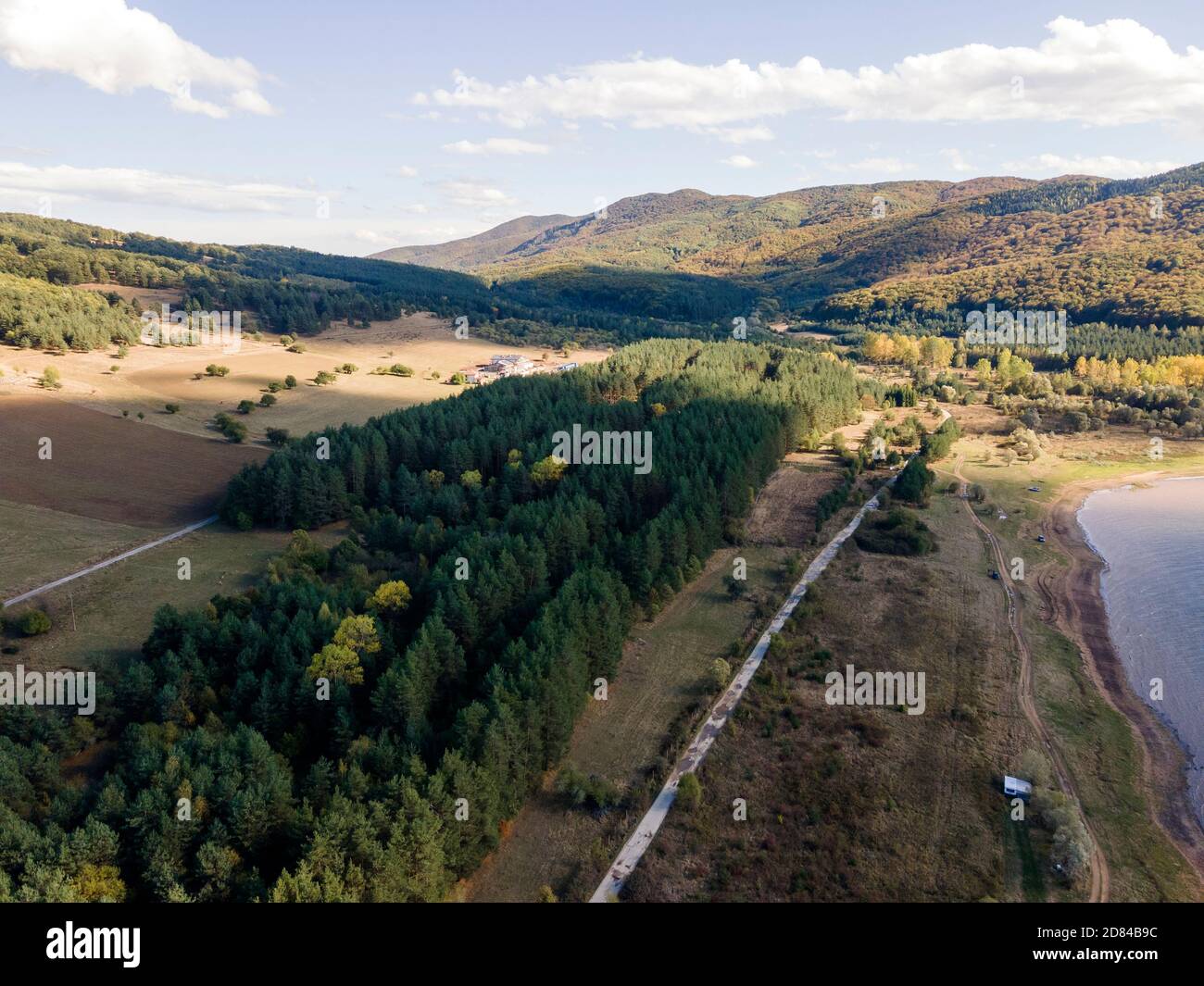 Aerial view of Iskar Reservoir near city of Sofia, Bulgaria Stock Photo ...