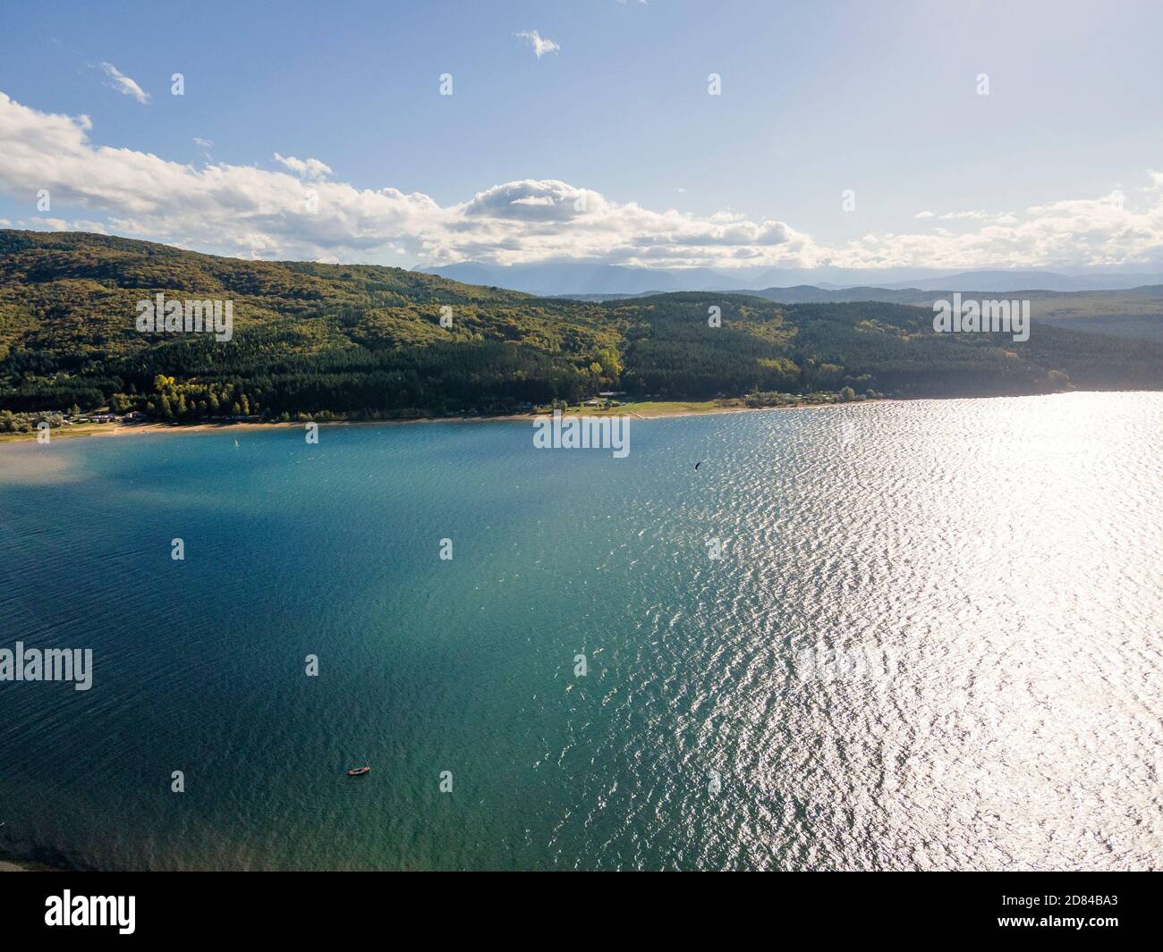 Aerial view of Iskar Reservoir near city of Sofia, Bulgaria Stock Photo ...