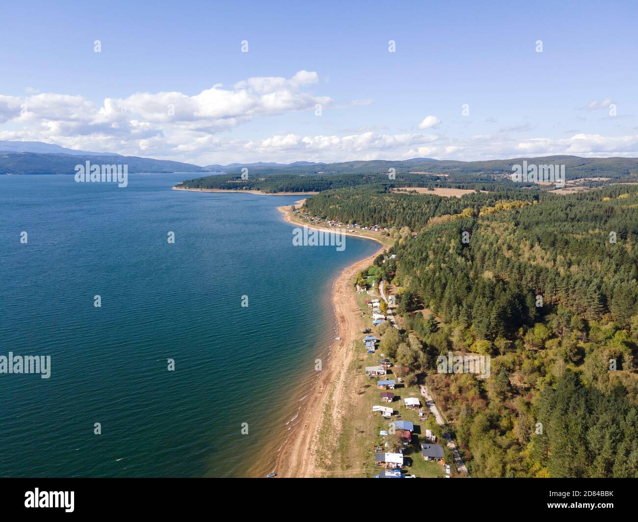 Aerial view of Iskar Reservoir near city of Sofia, Bulgaria Stock Photo ...