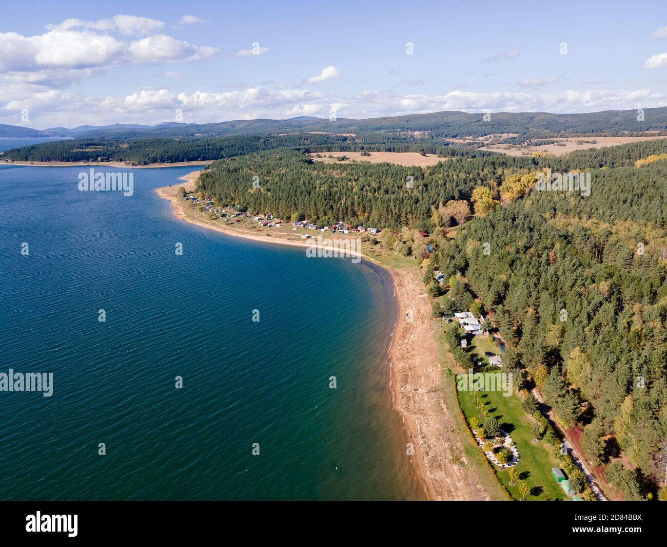 Aerial view of Iskar Reservoir near city of Sofia, Bulgaria Stock Photo ...