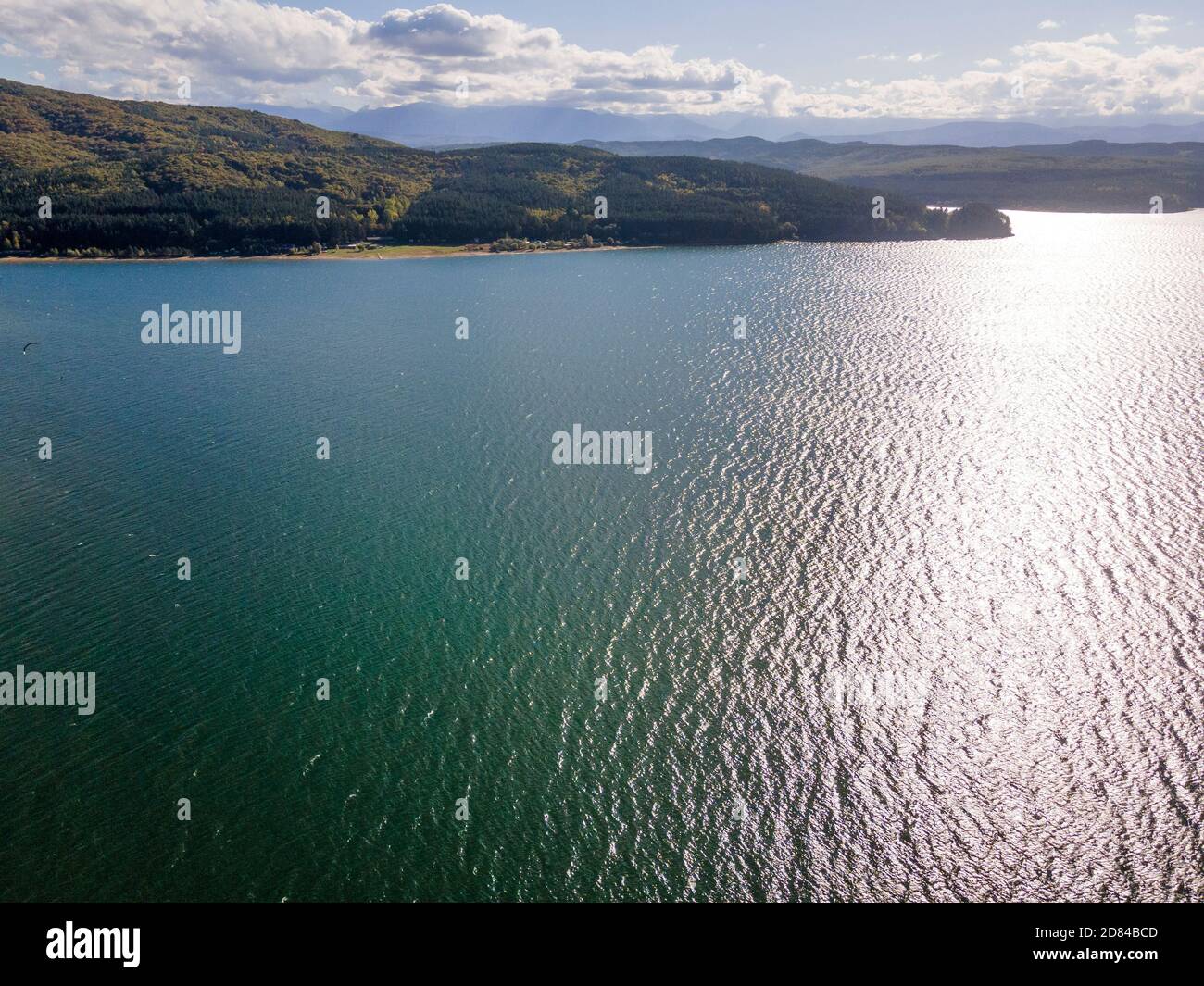 Aerial view of Iskar Reservoir near city of Sofia, Bulgaria Stock Photo ...