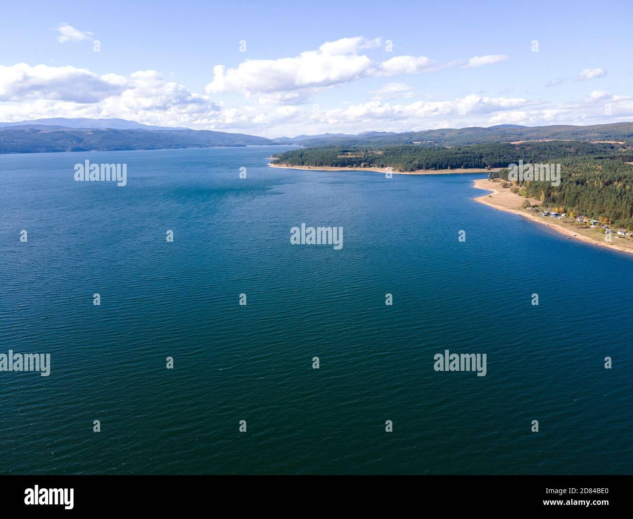 Aerial view of Iskar Reservoir near city of Sofia, Bulgaria Stock Photo ...