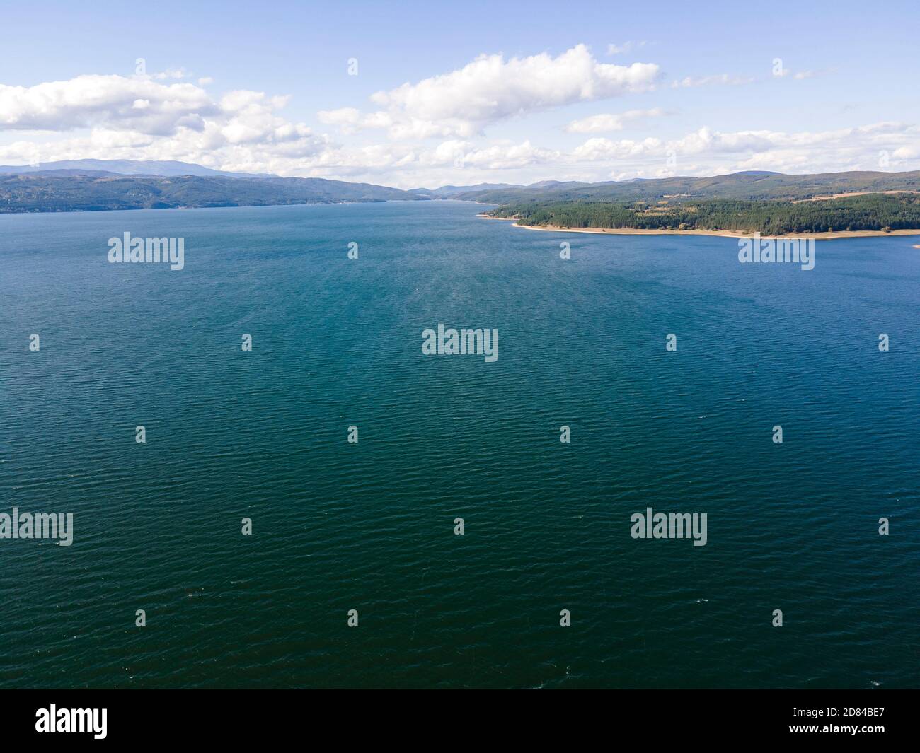 Aerial view of Iskar Reservoir near city of Sofia, Bulgaria Stock Photo ...