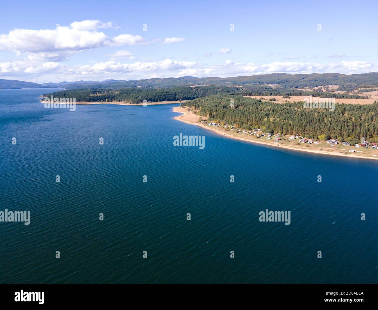 Aerial view of Iskar Reservoir near city of Sofia, Bulgaria Stock Photo ...