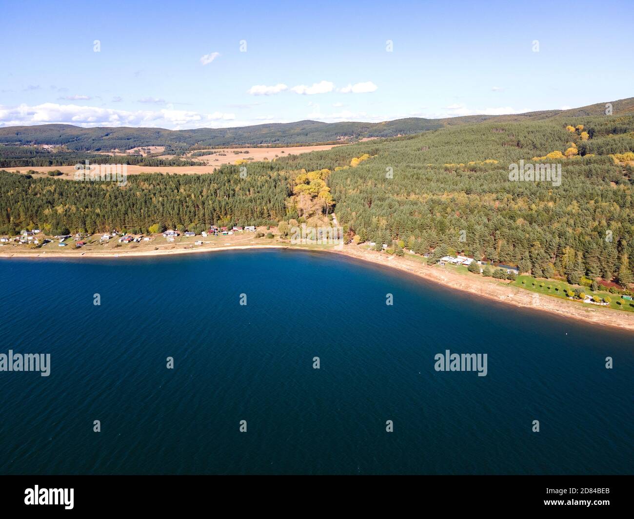 Aerial view of Iskar Reservoir near city of Sofia, Bulgaria Stock Photo ...