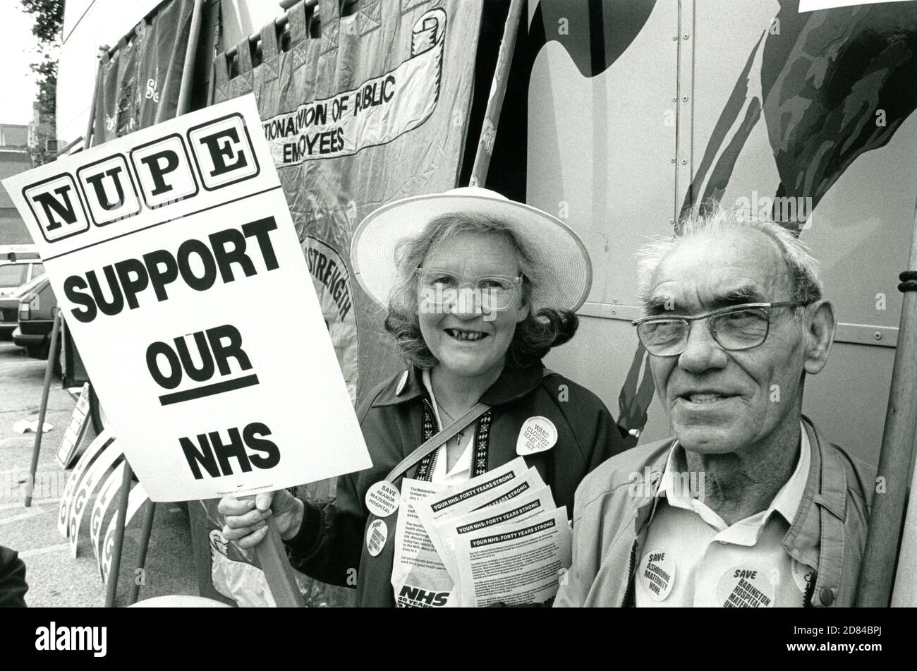 NHS demo Derby UK 1988 Stock Photo - Alamy