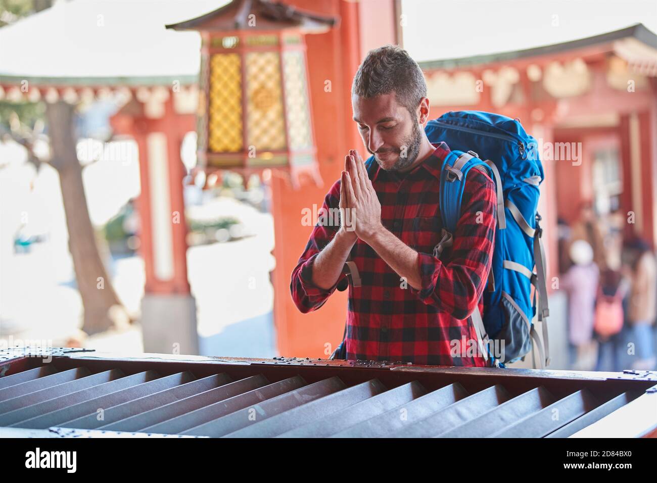 Caucasian man visiting Tokyo, Japan Stock Photo - Alamy