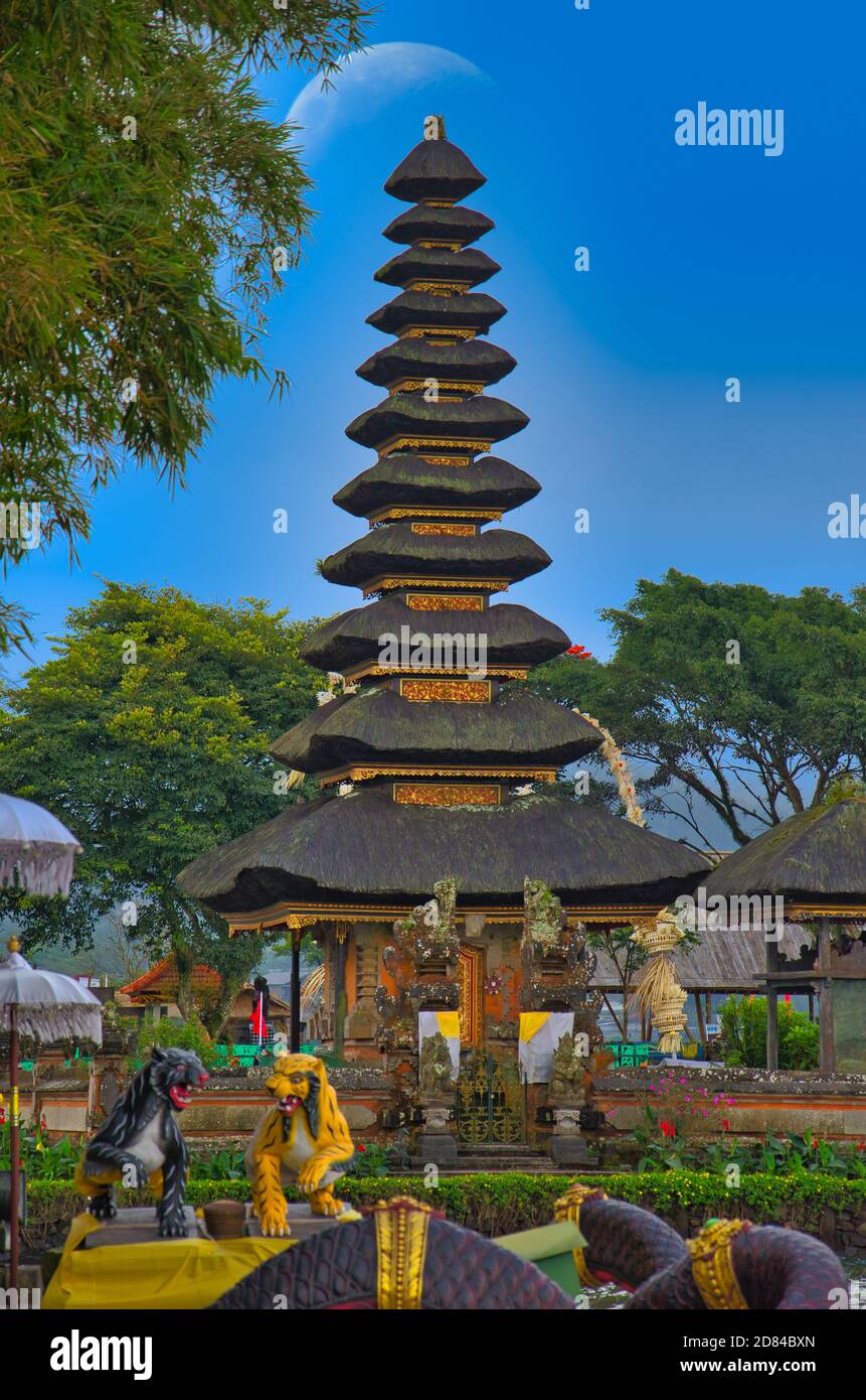 The pagoda shape temple of bali Stock Photo - Alamy