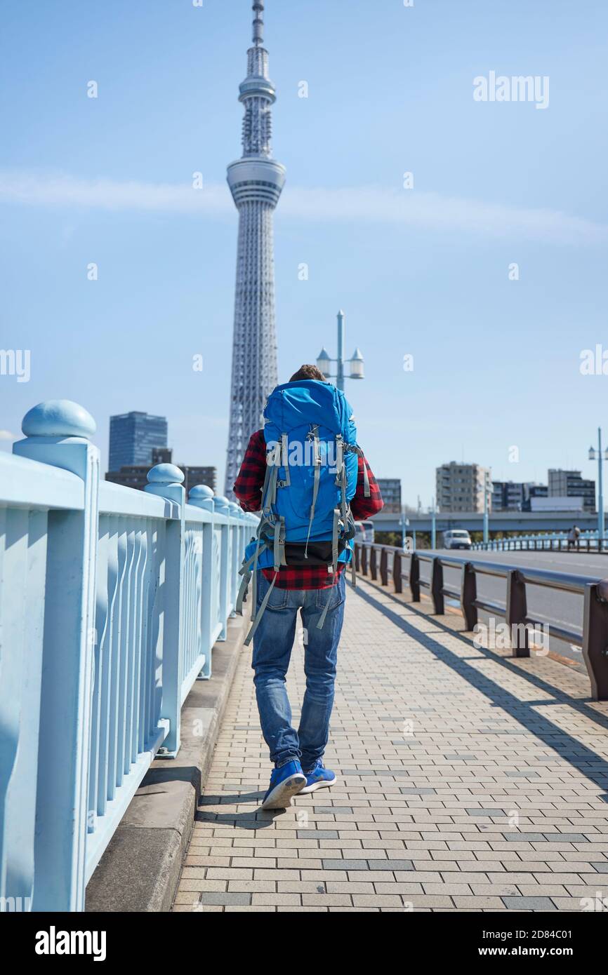 Caucasian man visiting Tokyo, Japan Stock Photo - Alamy