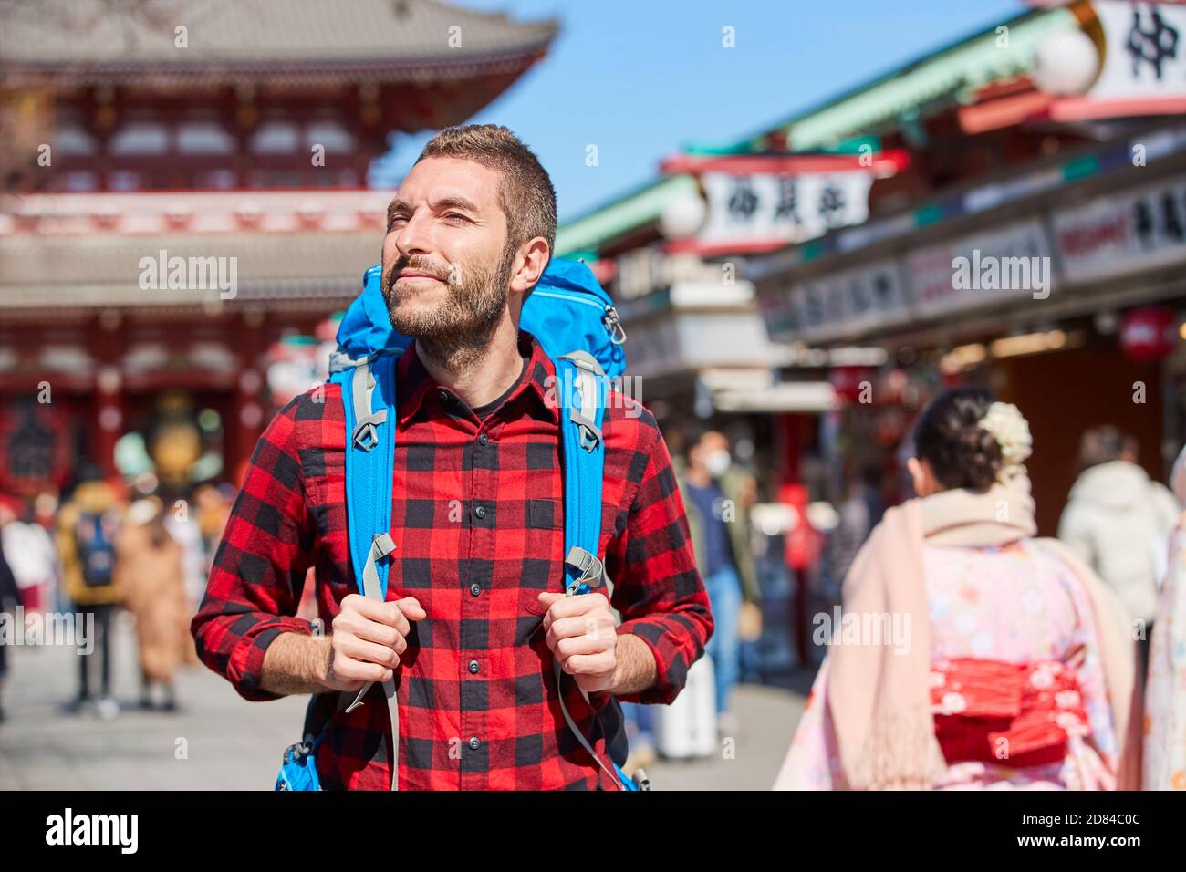 Caucasian man visiting Tokyo, Japan Stock Photo - Alamy