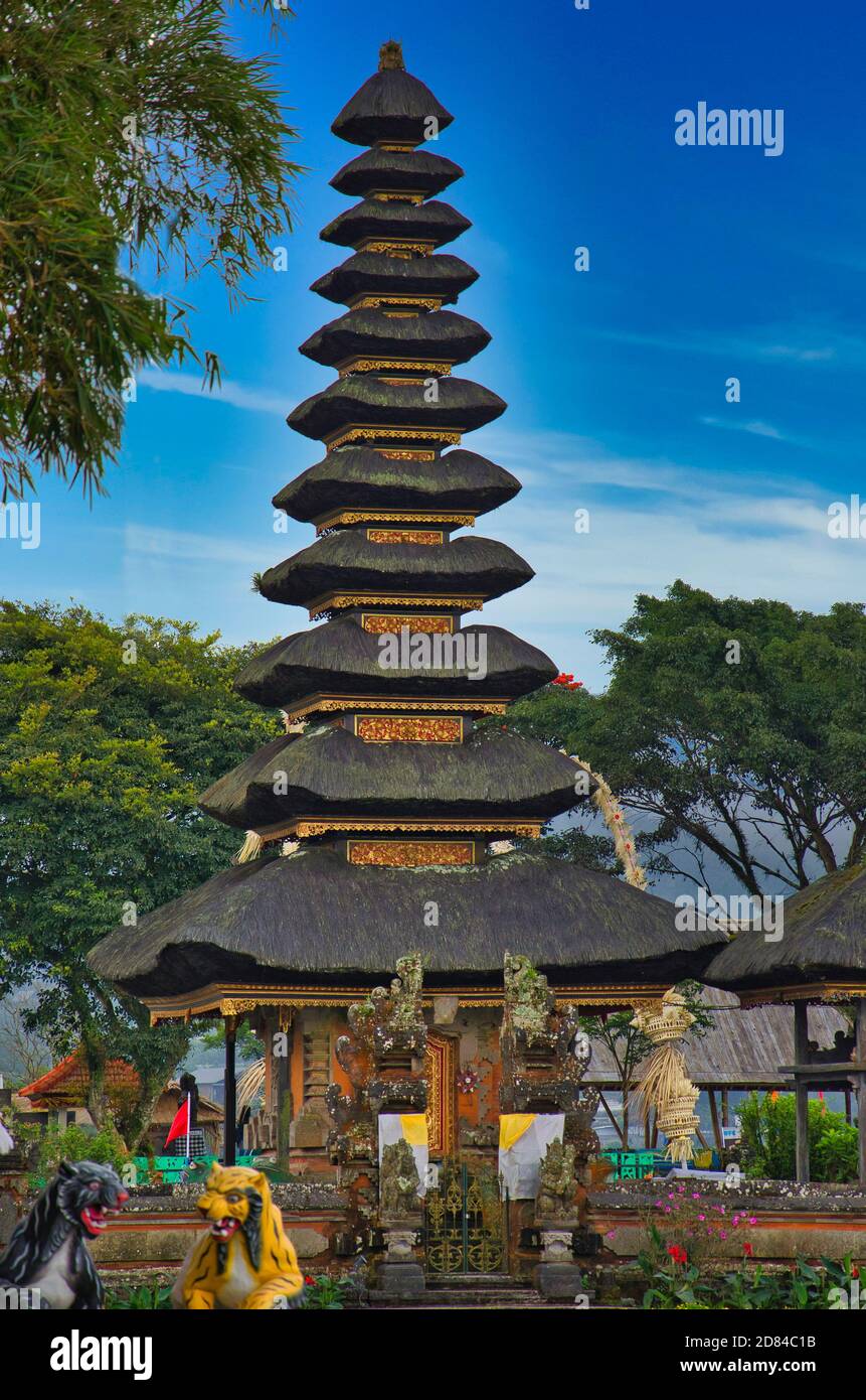 The pagoda shape temple of bali Stock Photo - Alamy