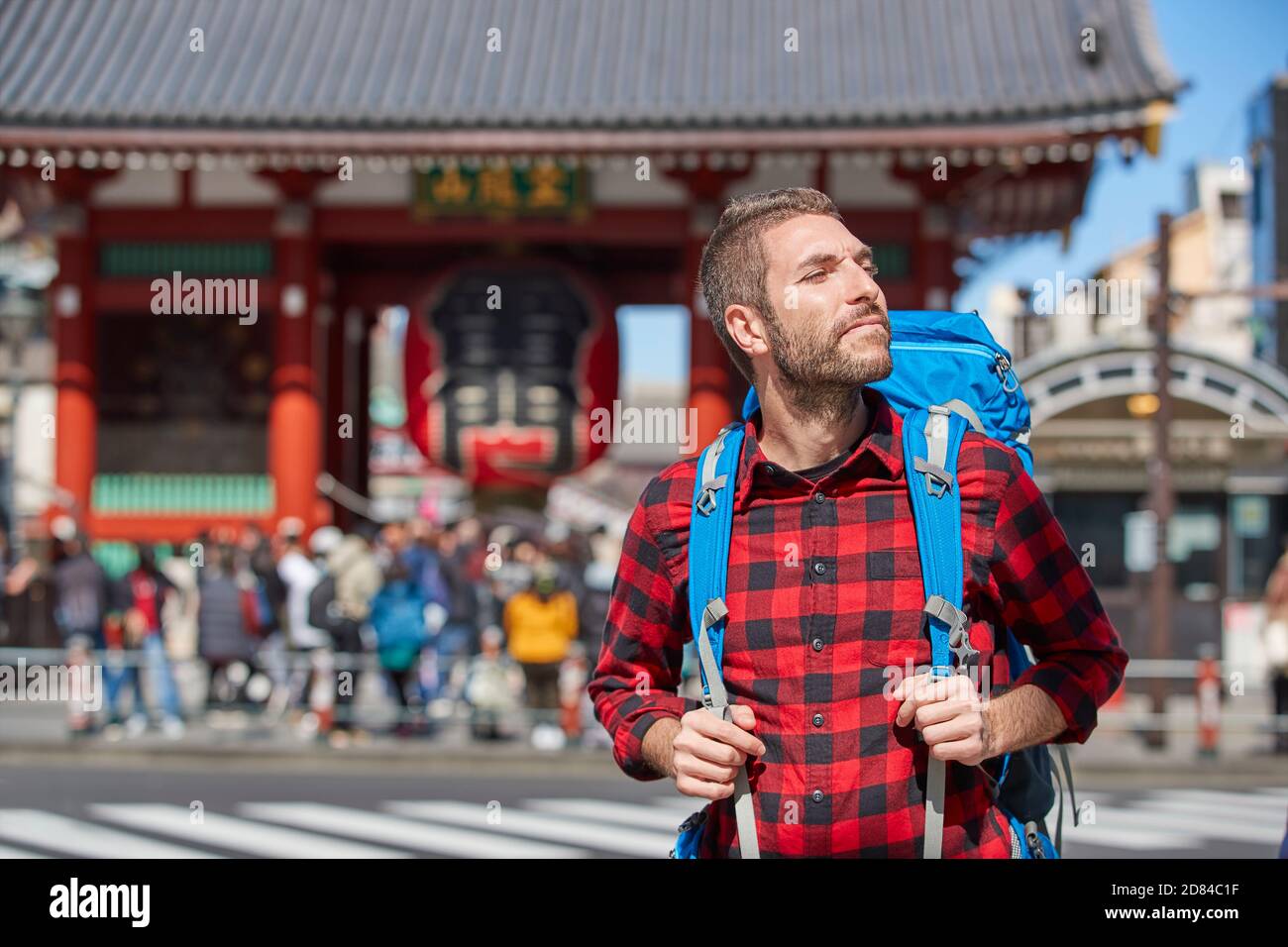 Caucasian man visiting Tokyo, Japan Stock Photo - Alamy