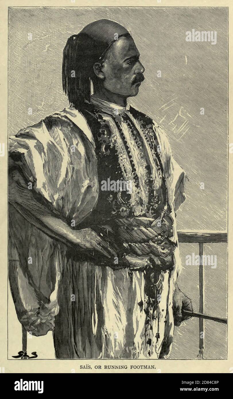 Sais or Running footman [His job was to run in front of the horses to ...