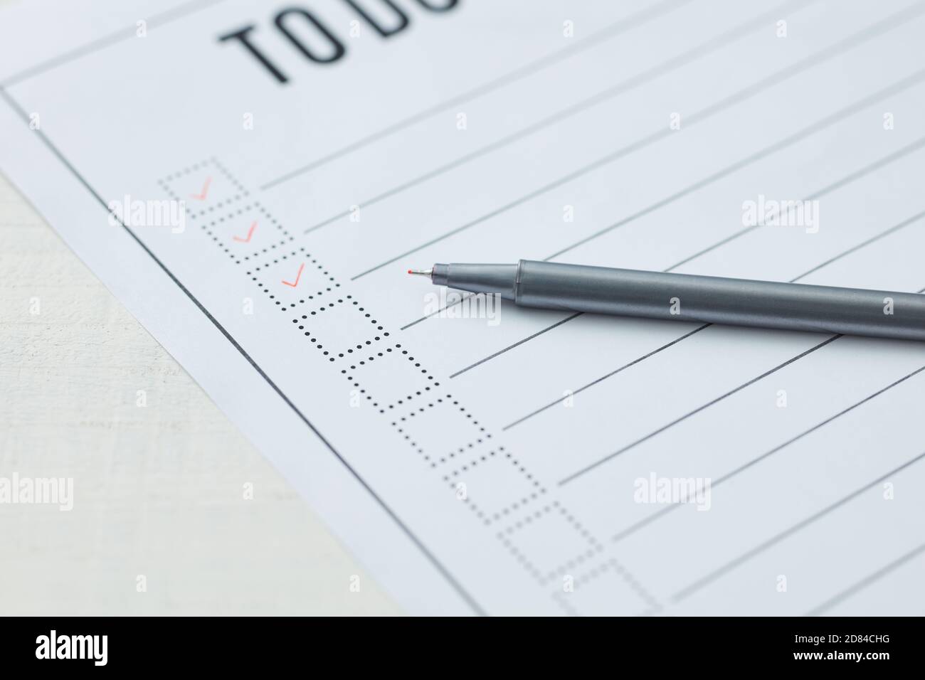 To do list Stock Photo - Alamy