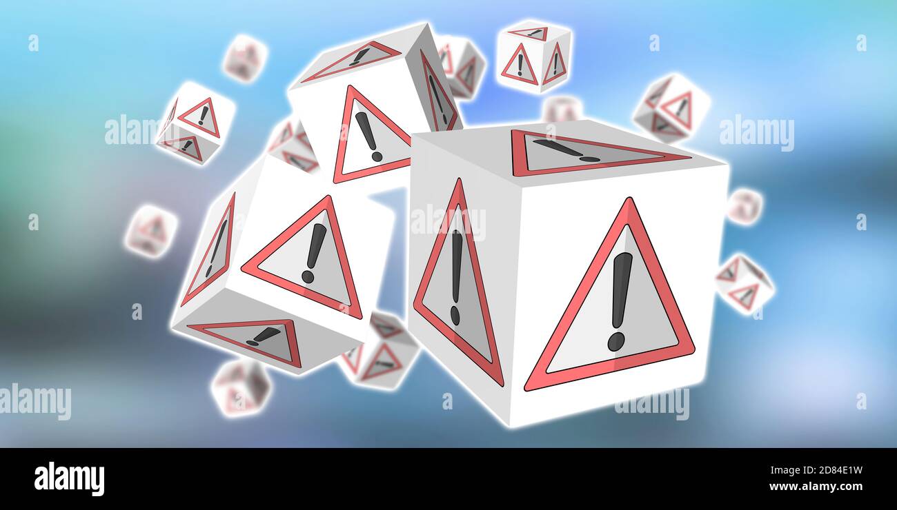 Illustration of a warning concept Stock Photo - Alamy