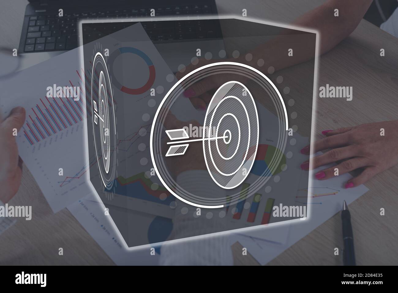 Goal concept illustrated by a picture on background Stock Photo - Alamy